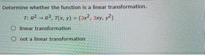 Solved Determine whether the function is a linear | Chegg.com