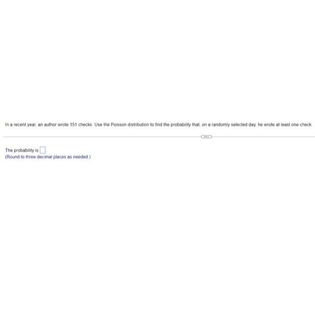 Solved In a recent year, an author wrote 151 ﻿checks. Use | Chegg.com