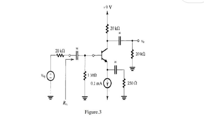 Solved In the circuit of Figure.3, vsig is a small sine-wave | Chegg.com