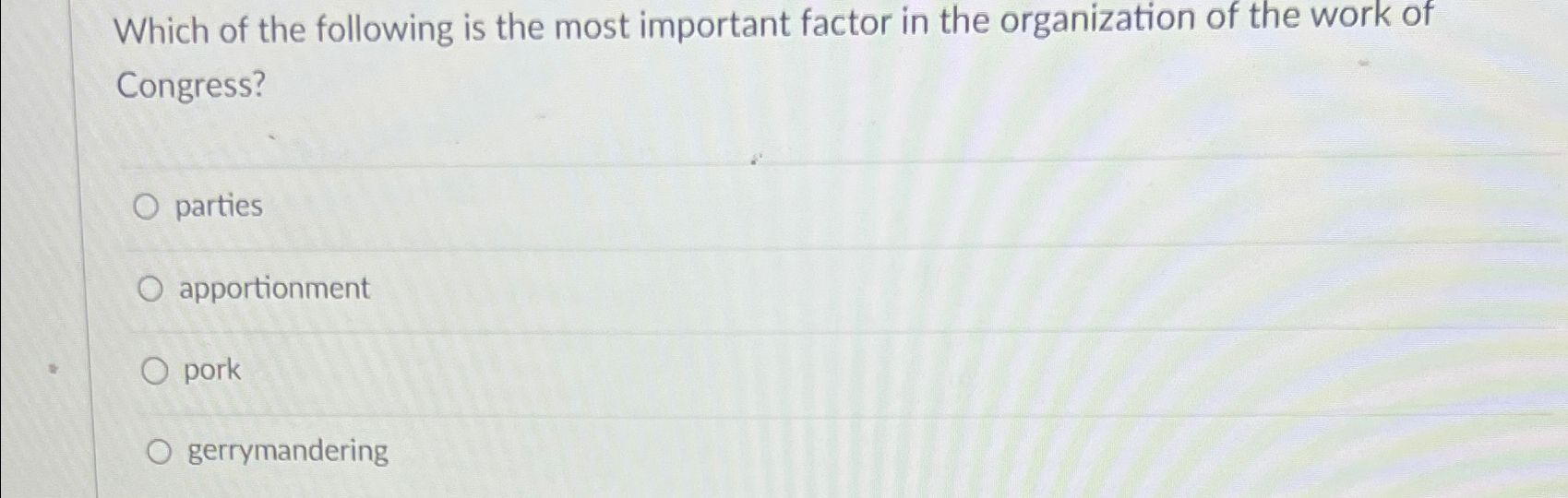 Solved Which of the following is the most important factor | Chegg.com