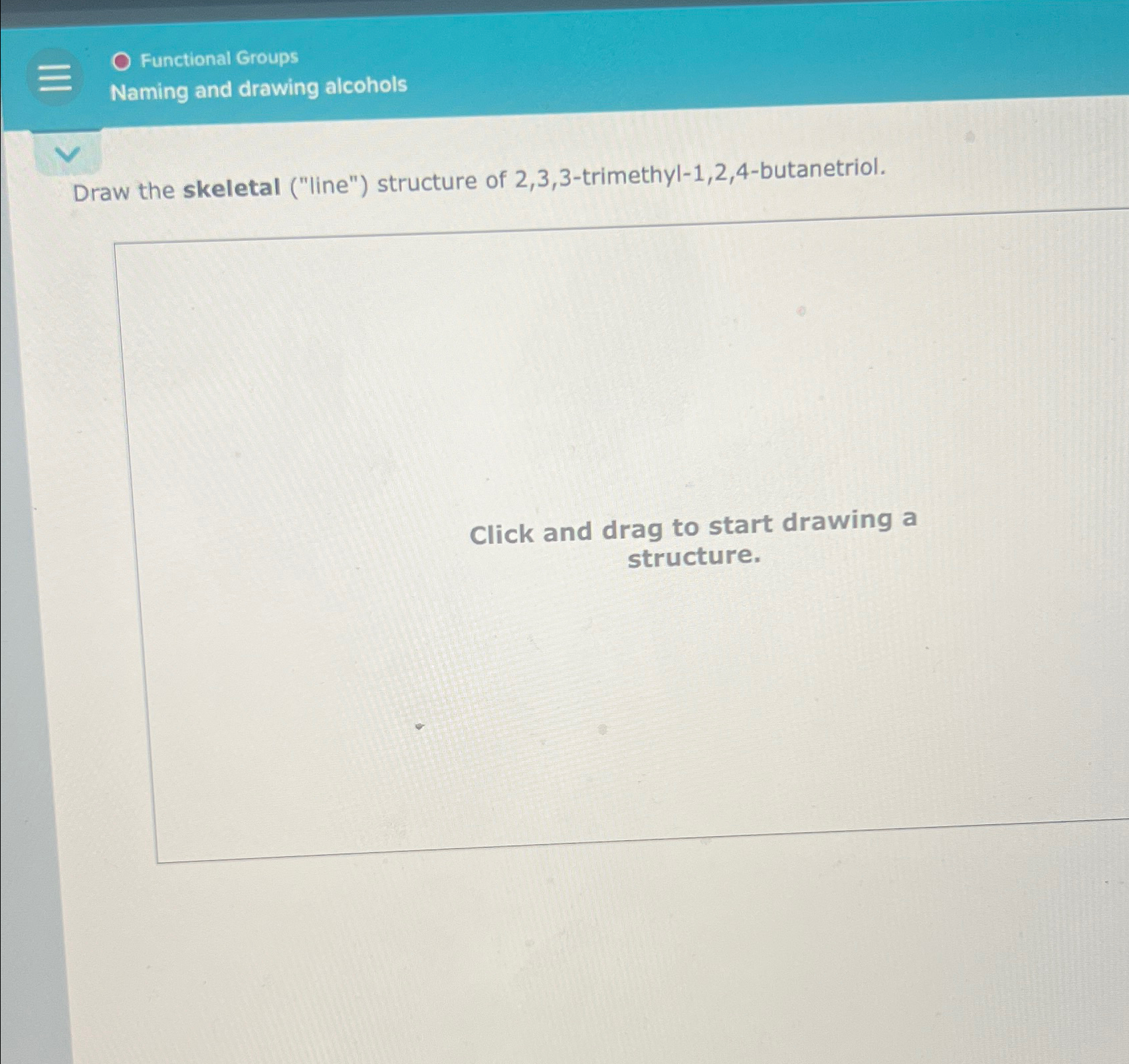 Solved Functional GroupsNaming and drawing alcoholsDraw the | Chegg.com