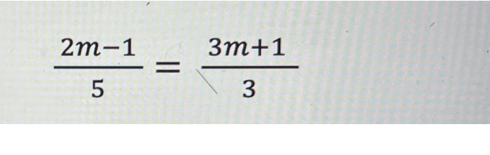 Solved 2m-15=3m+13 | Chegg.com