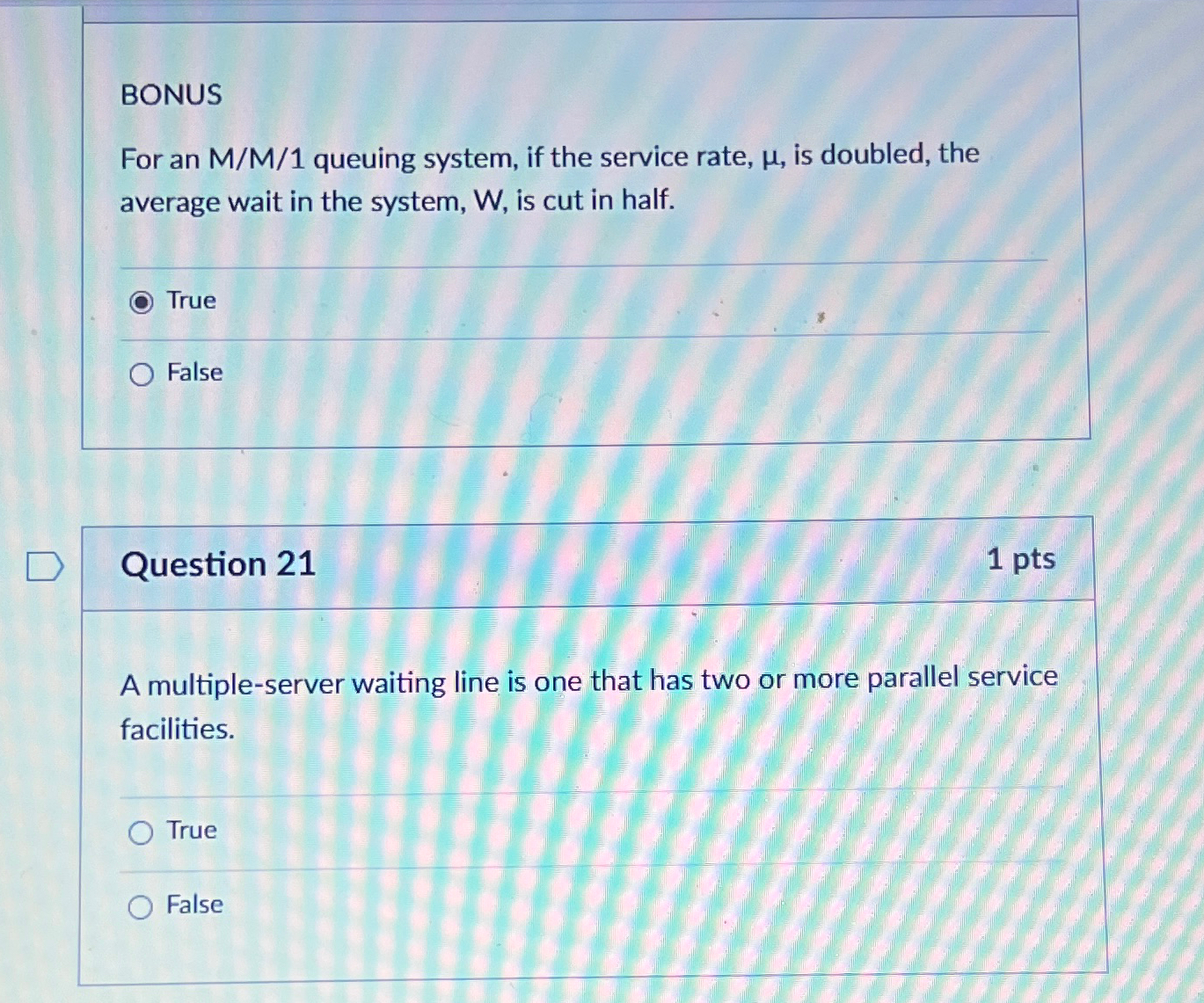 Solved BONUSFor an MM?1 ﻿queuing system, if the service | Chegg.com