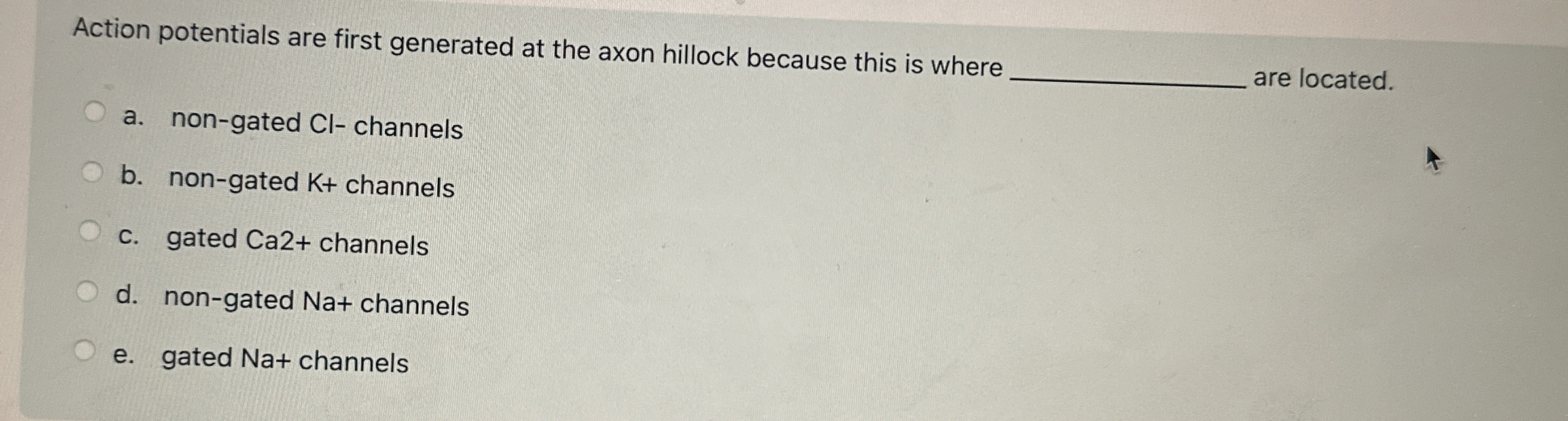 Solved Action potentials are first generated at the axon | Chegg.com