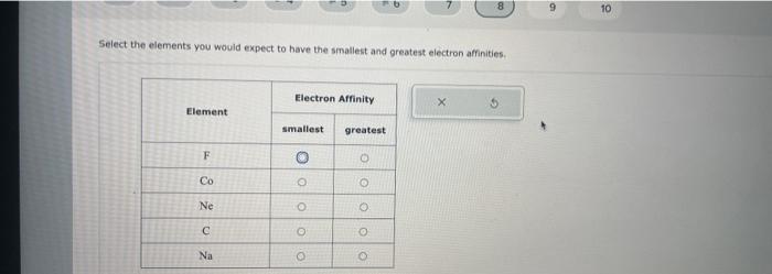 Solved For the following groups of elements, arrange | Chegg.com