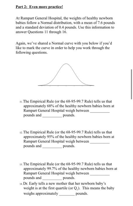 Solved Part 2: Even more practice! At Rampart General | Chegg.com