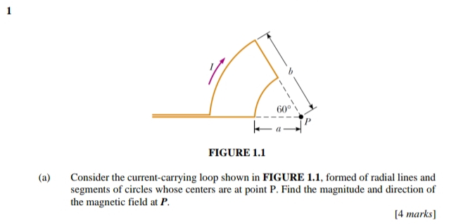Solved 1YIGUKE I.I(a) ﻿Consider the current-carrying loop | Chegg.com
