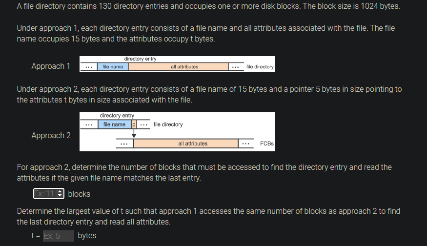 Solved A file directory contains 130 ﻿directory entries and | Chegg.com