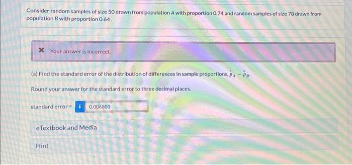 Solved Consider random samples of size 50 drawn from | Chegg.com