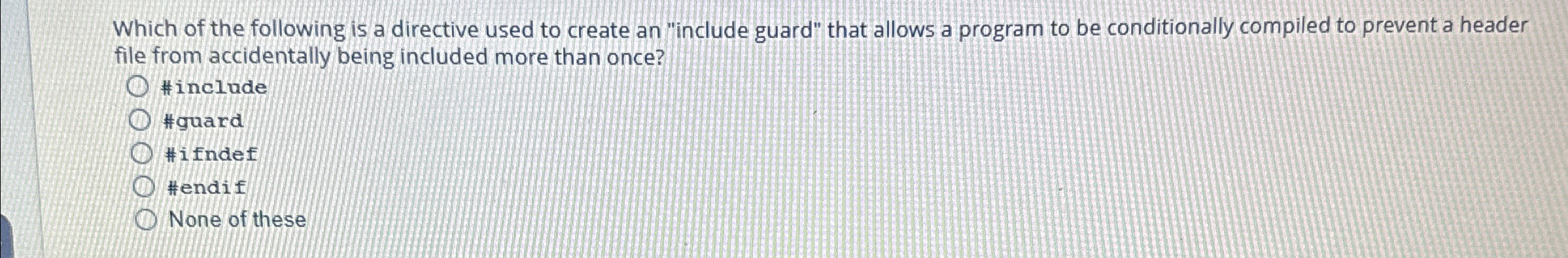 Solved Which of the following is a directive used to create | Chegg.com