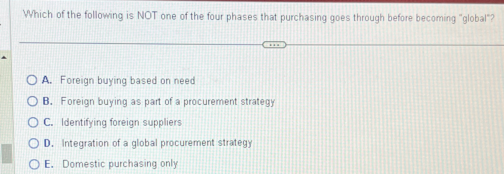 Solved Which of the following is NOT one of the four phases | Chegg.com