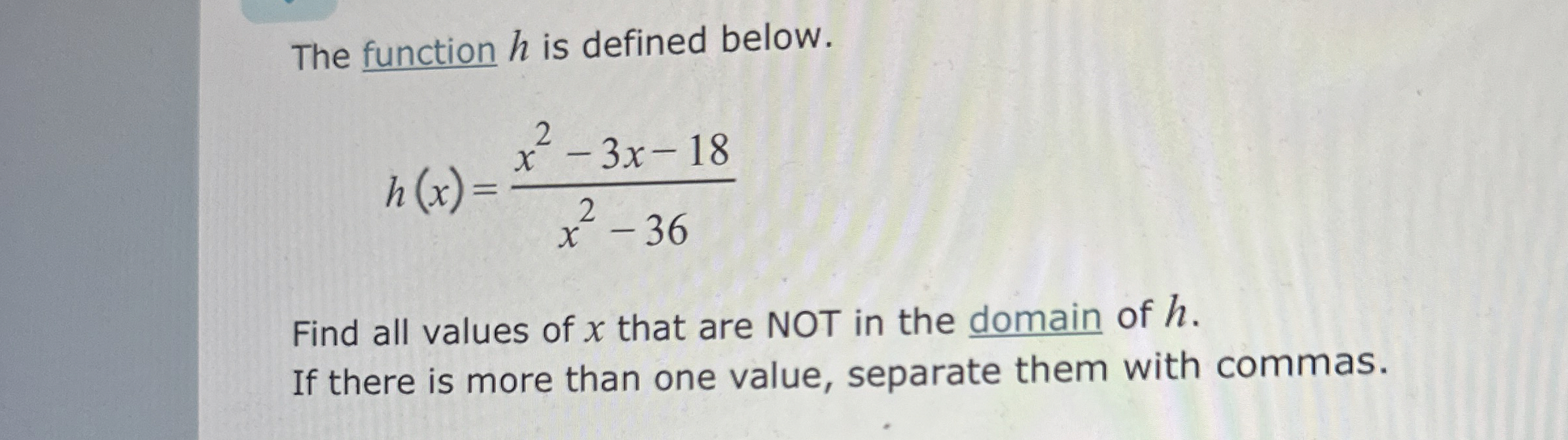 Solved The function h ﻿is defined | Chegg.com