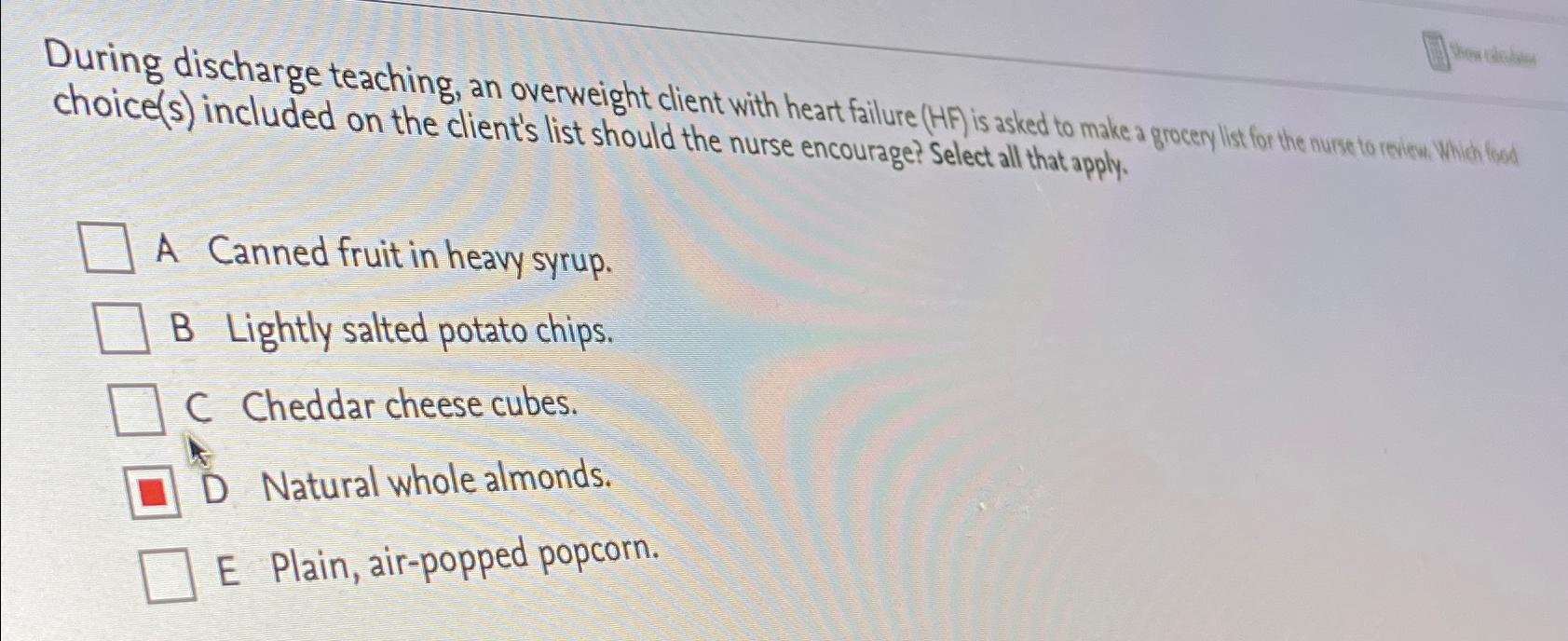 Solved choice(s) ﻿included on the client's list should the | Chegg.com