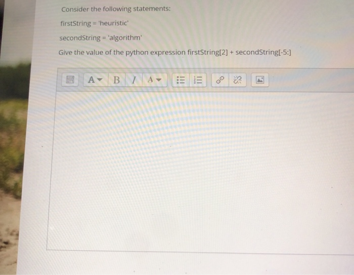 Solved Consider the following statements: firstString = | Chegg.com