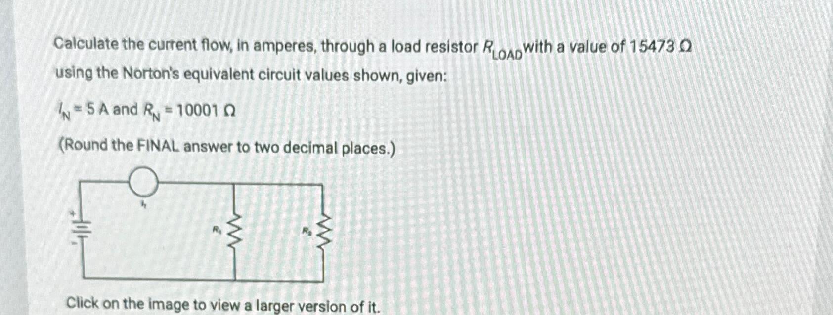 Solved Calculate the current flow, in amperes, through a | Chegg.com