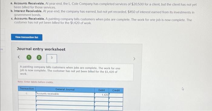 Solved 0. Accounts Receivable. At year-end, the L. Cole | Chegg.com