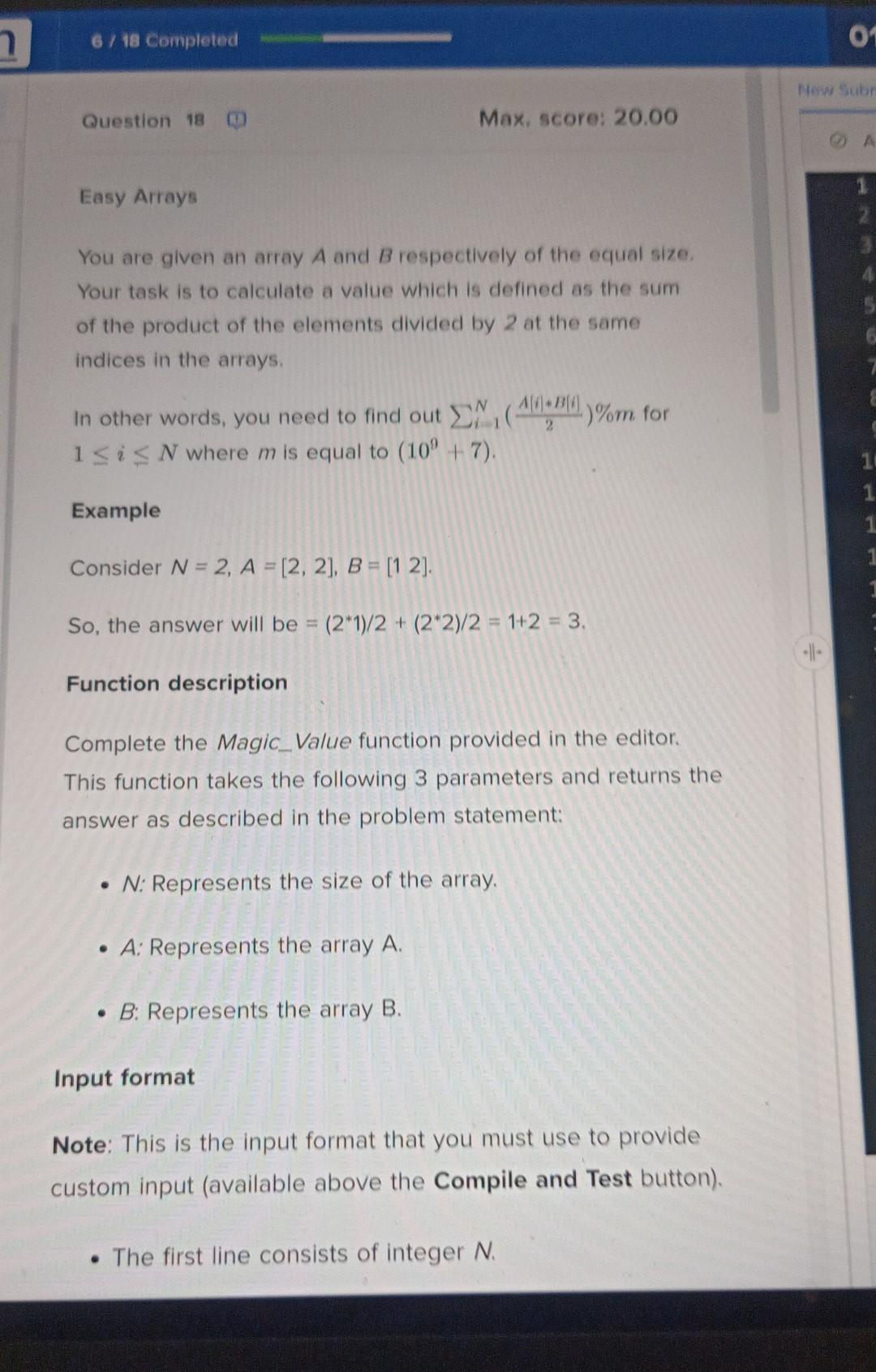 Solved You are given an array A and B respectively of the | Chegg.com