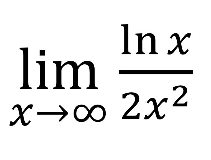 Solved limx→∞2x2lnx | Chegg.com