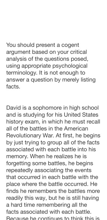 Solved You should present a cogent argument based on your | Chegg.com