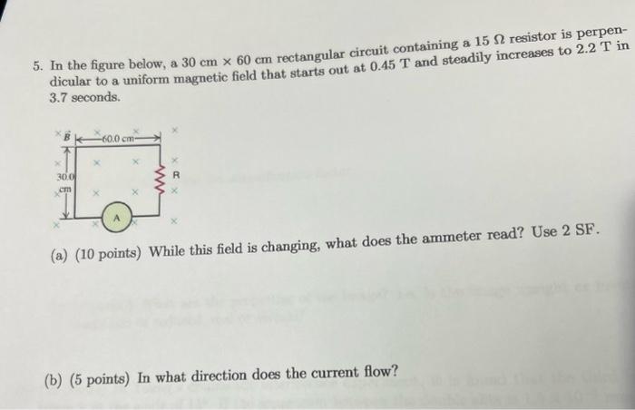 Solved 5. In the figure below, a 30 cm×60 cm rectangular | Chegg.com