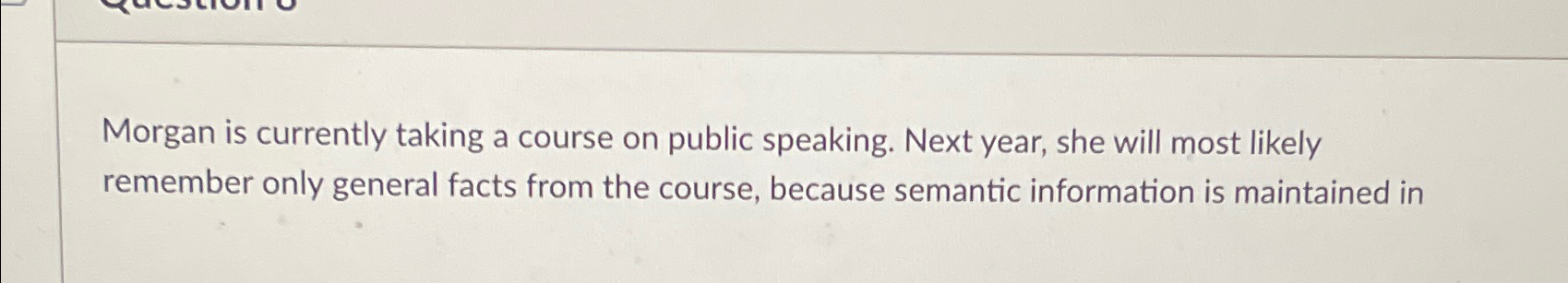 Solved Morgan is currently taking a course on public | Chegg.com