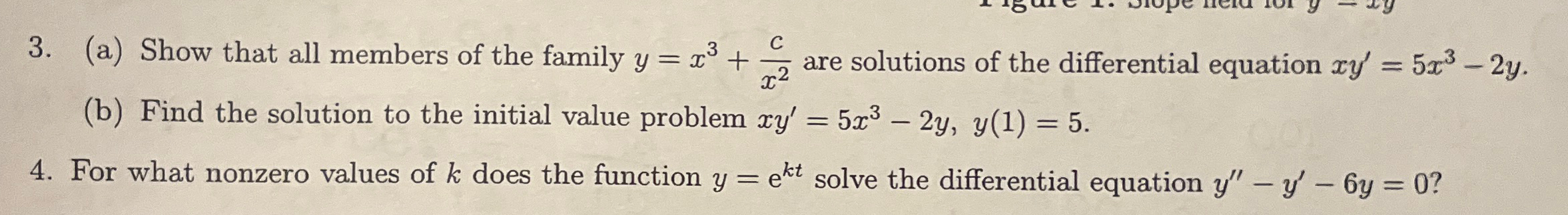 Solved (a) ﻿Show that all members of the family y=x3+cx2 | Chegg.com