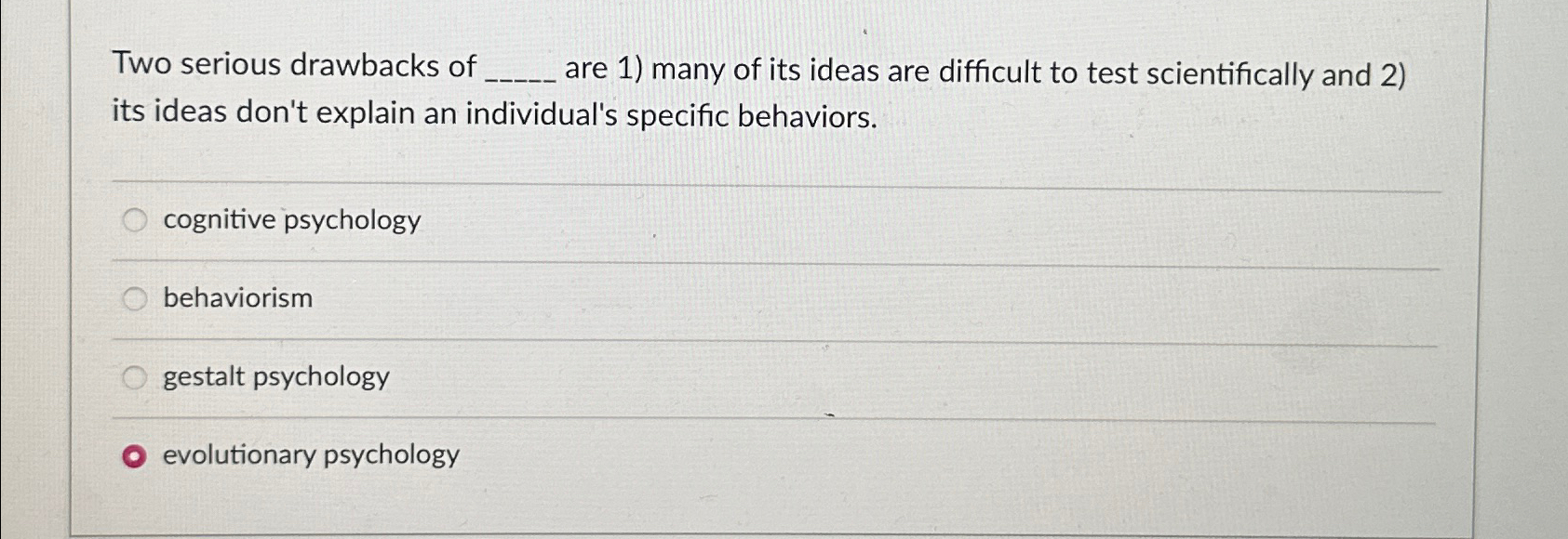 Solved Two serious drawbacks of are 1) ﻿many of its ideas | Chegg.com