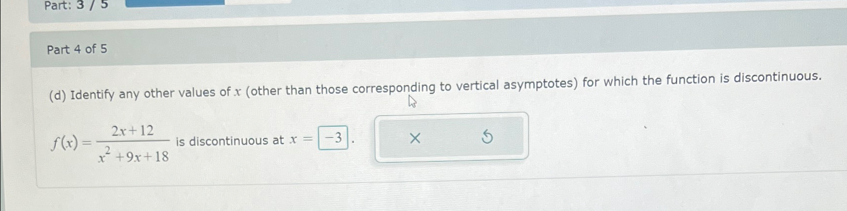 Solved Part 4 ﻿of 5(d) ﻿Identify any other values of | Chegg.com