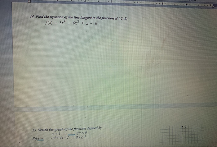 Solved 14. Find the equation of the line tangent to the | Chegg.com