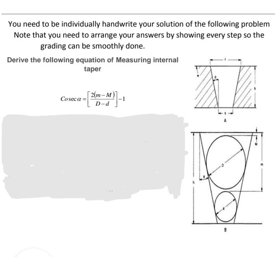Solved You need to be individually handwrite your solution | Chegg.com