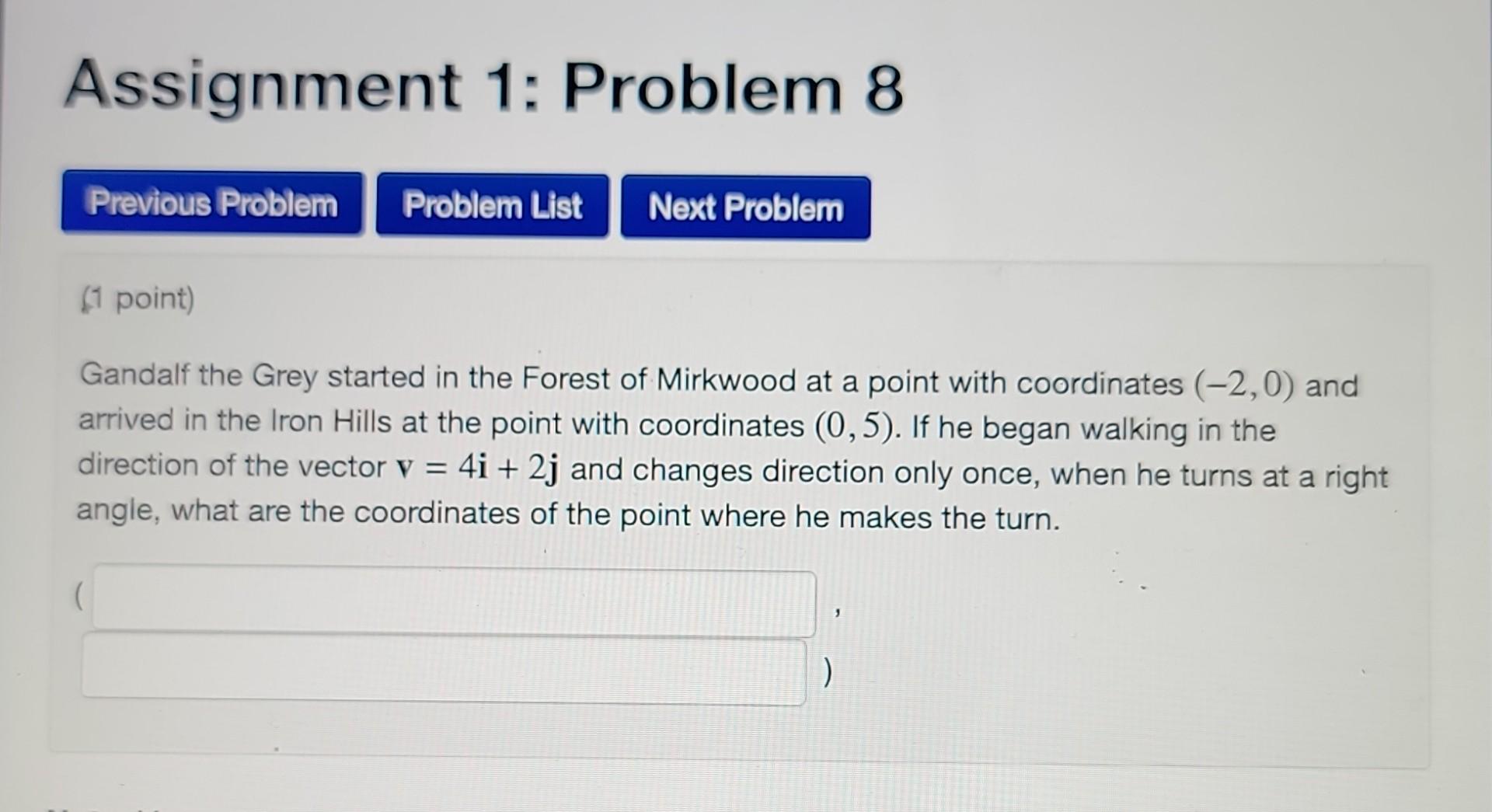 Solved Assignment 1: Problem 12 (1 point) Find the angle | Chegg.com