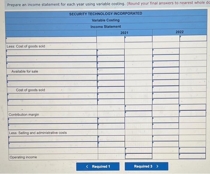 Solved Security Technology Incorporated (STI) is a | Chegg.com | Chegg.com