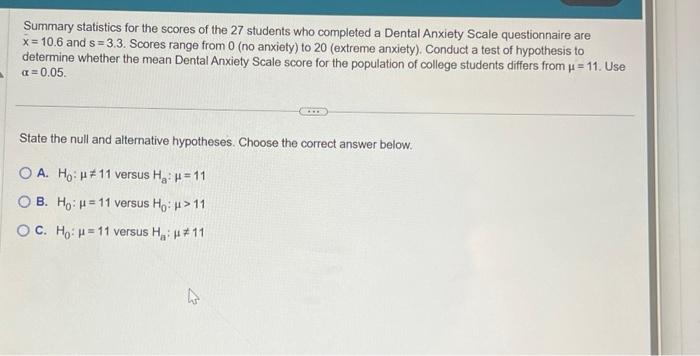 Solved Summary statistics for the scores of the 27 students | Chegg.com