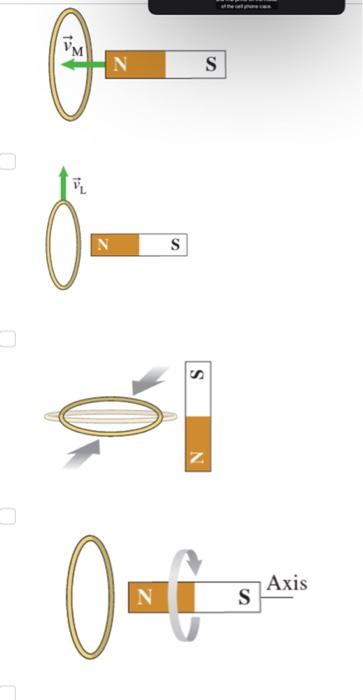 Solved In which of the experiments with a loop and a bar | Chegg.com