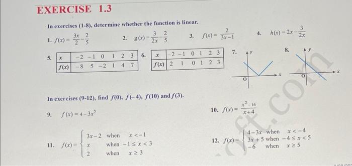 Solved In Exercises 1 8 Determine Whether The Function Is
