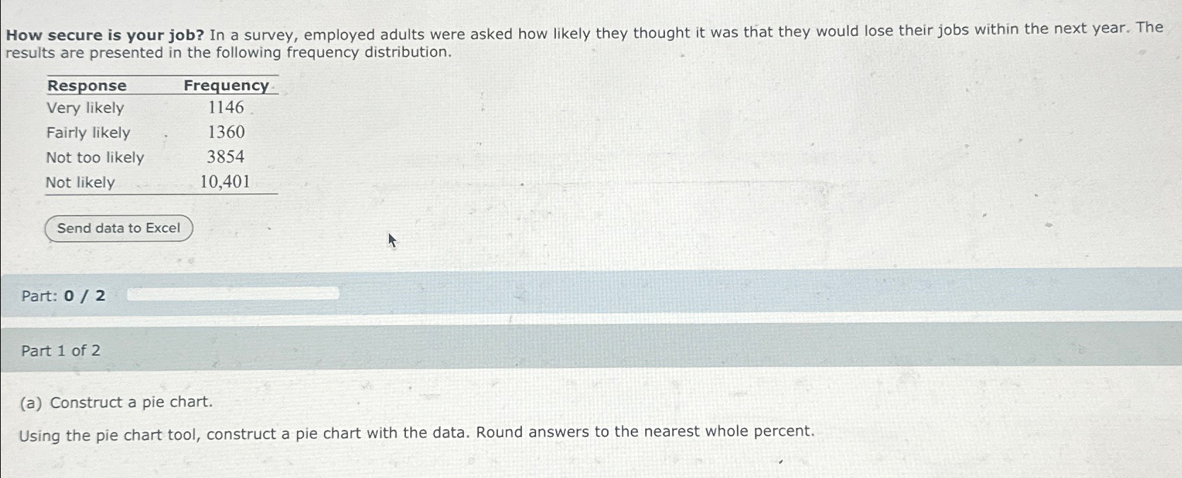 Solved How secure is your job? In a survey, employed adults | Chegg.com
