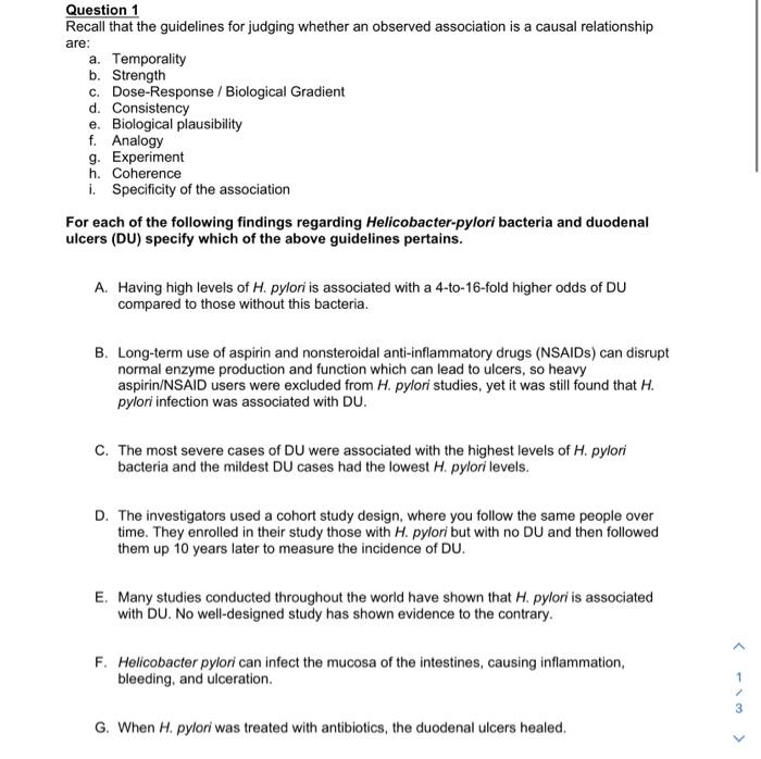 Question 1 Recall that the guidelines for judging | Chegg.com