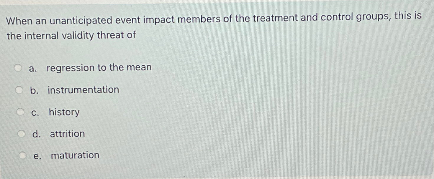 Solved When an unanticipated event impact members of the | Chegg.com
