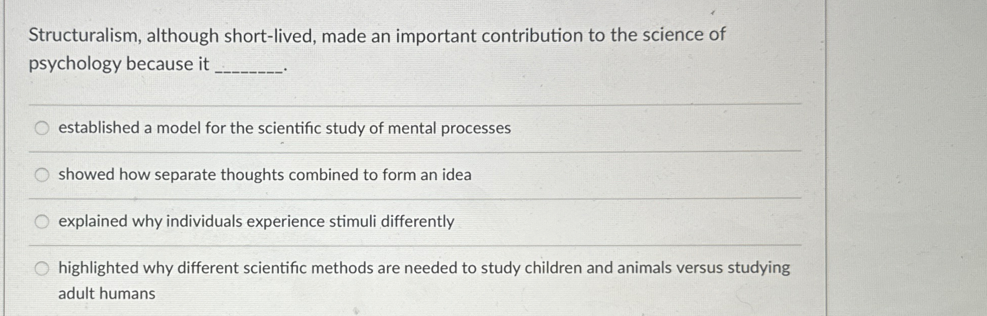Solved Structuralism, although short-lived, made an | Chegg.com