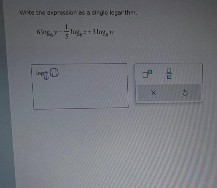 Solved Write the expression as a single logarithm. | Chegg.com