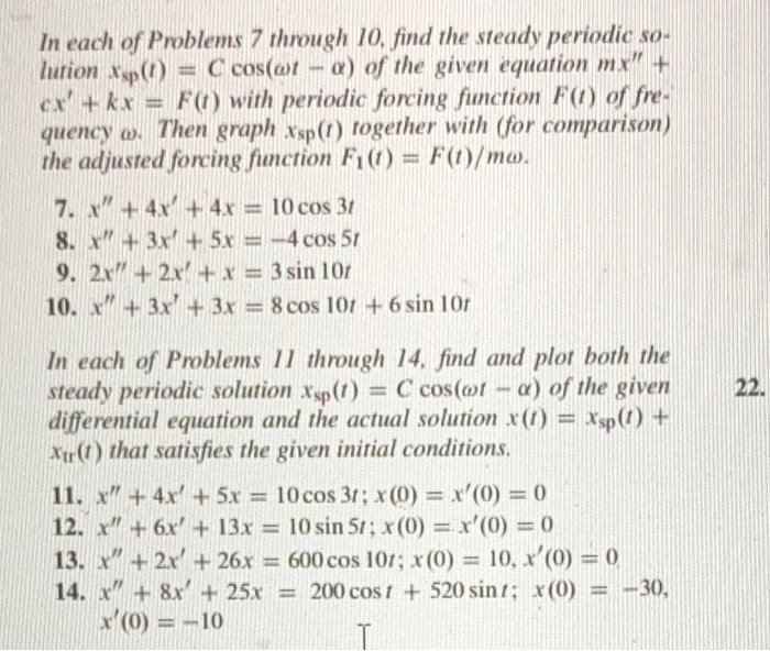 Solved In each of Problems 7 through 10, find the steady | Chegg.com