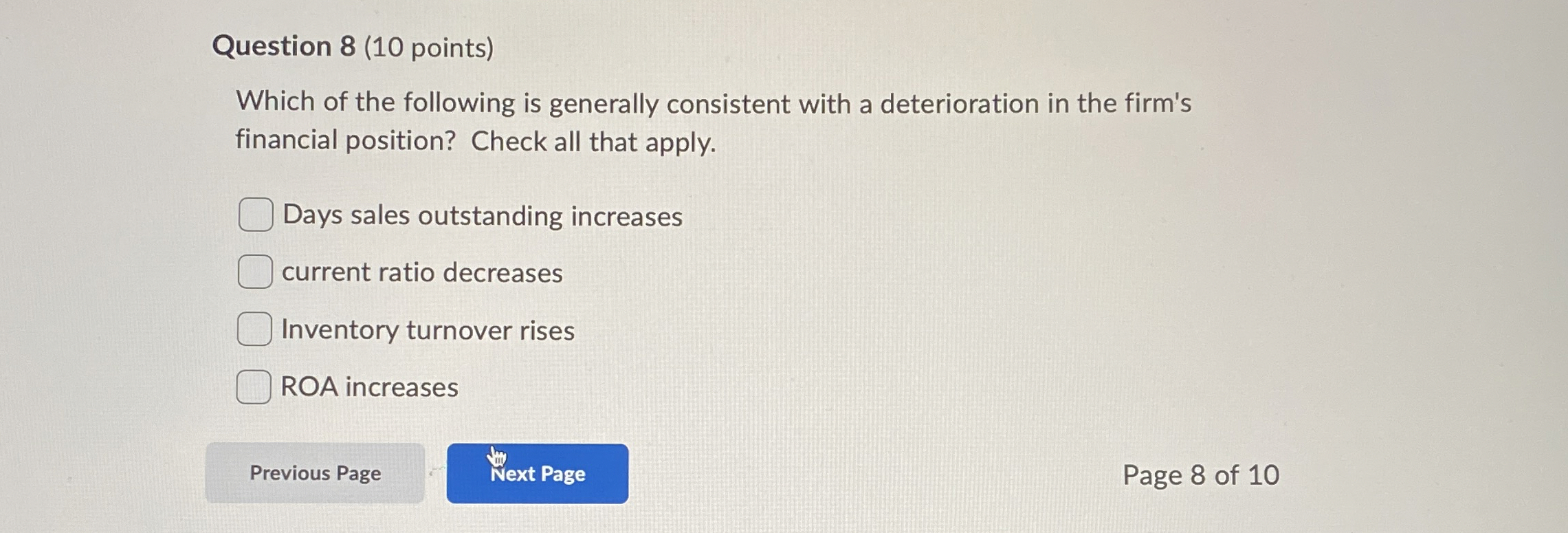 Solved Question 8 (10 ﻿points)Which of the following is | Chegg.com