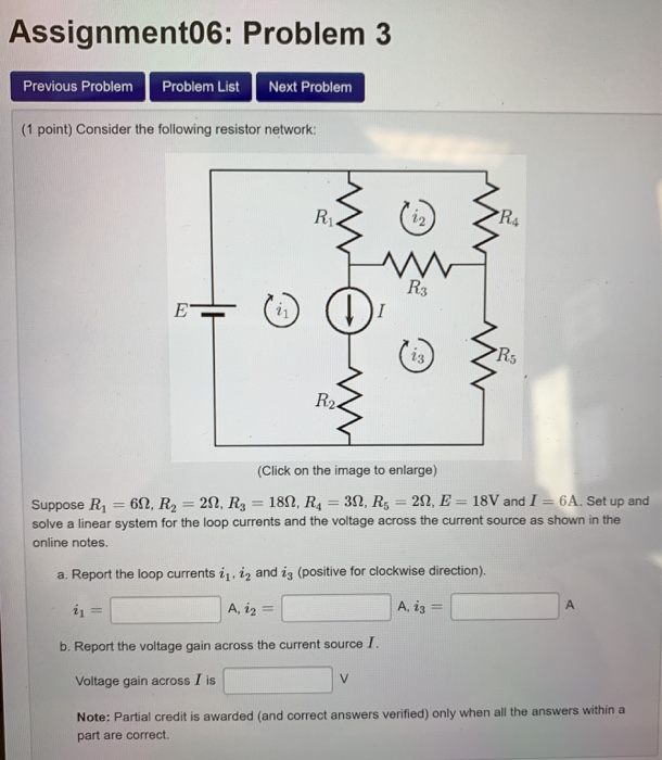 Solved Assignment06 Problem 3 Previous Problem Problem List 