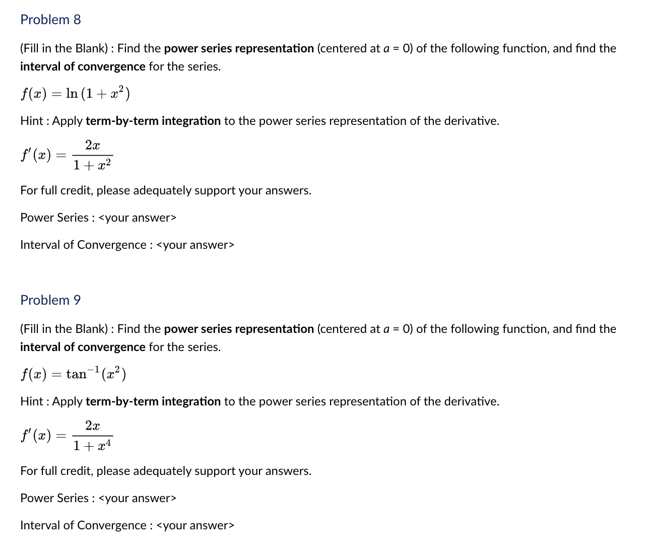 Solved Problems 8 ﻿and 9 ﻿are the problem I need help with, | Chegg.com