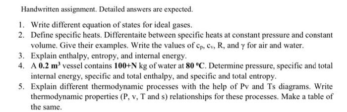 Solved Handwritten assignment. Detailed answers are | Chegg.com
