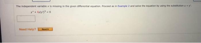Solved The Independent variable x is missing in the given | Chegg.com