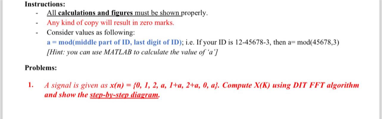 Solved Instructions:All calculations and figures must be | Chegg.com