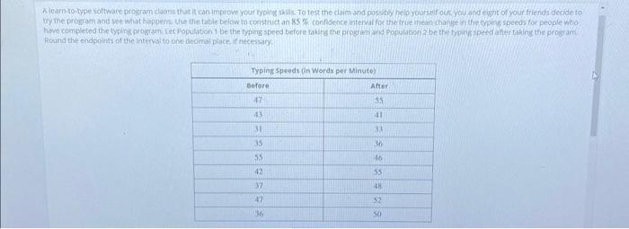 Solved Round the endpoints of the interval to one decimal | Chegg.com