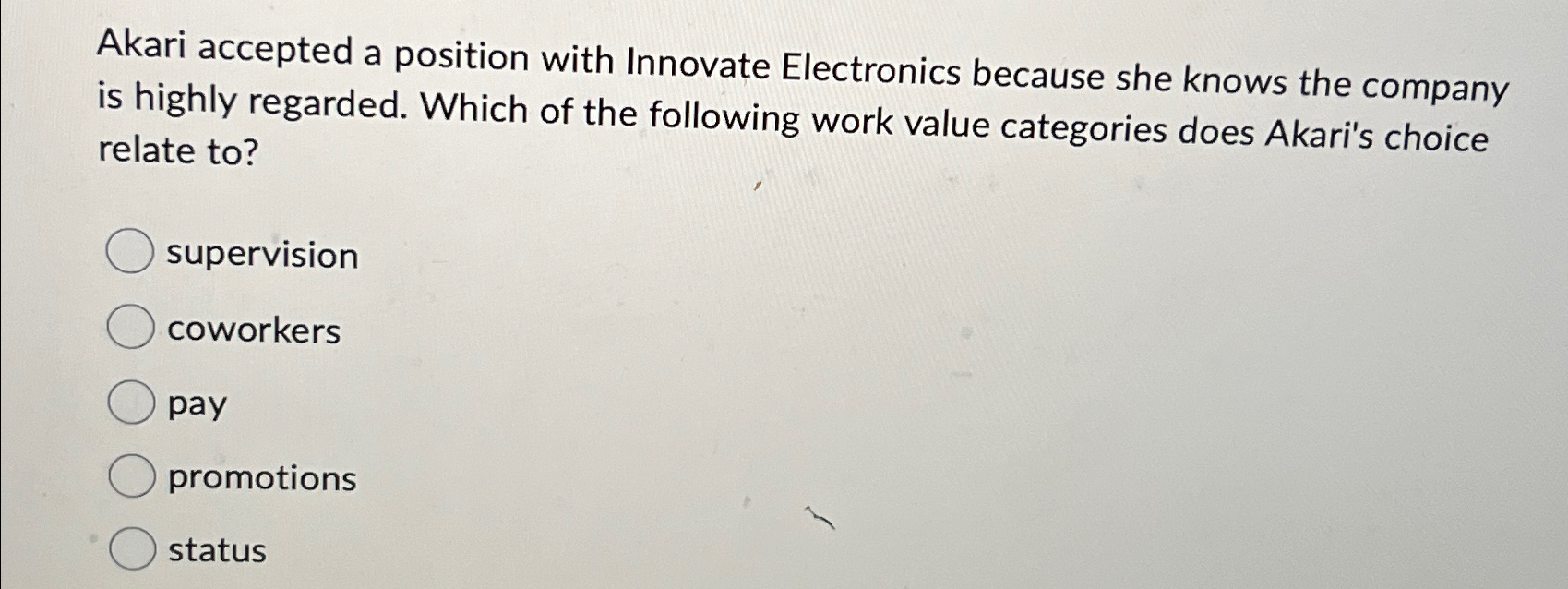 Solved Akari accepted a position with Innovate Electronics | Chegg.com