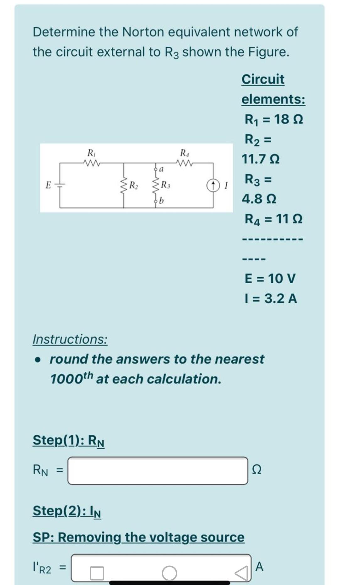 Solved Determine the Norton equivalent network of the | Chegg.com